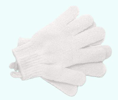 Oh My Wellness | Basicare Exfoliating Gloves White, Personal Care & Beauty